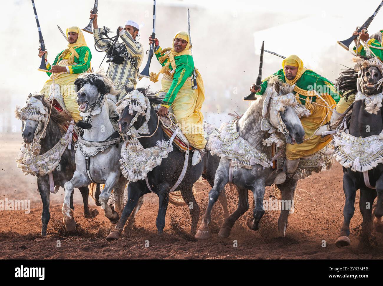 Capturing the intensity of a traditional Moroccan Tbourida, also known ...