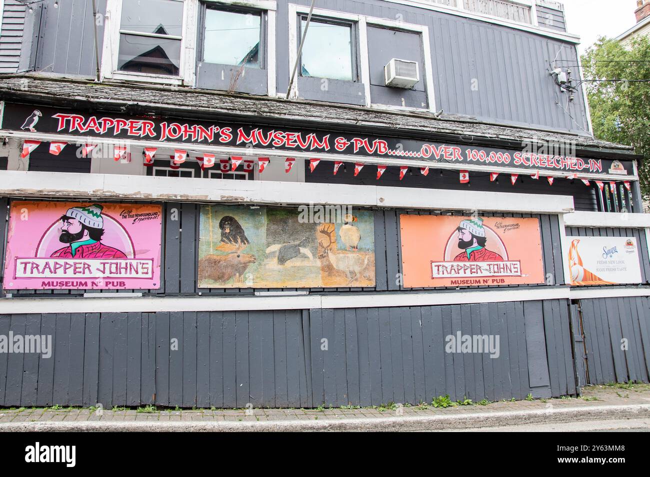 Trapper John's Museum n' Pub sign on George Street in St. John's ...