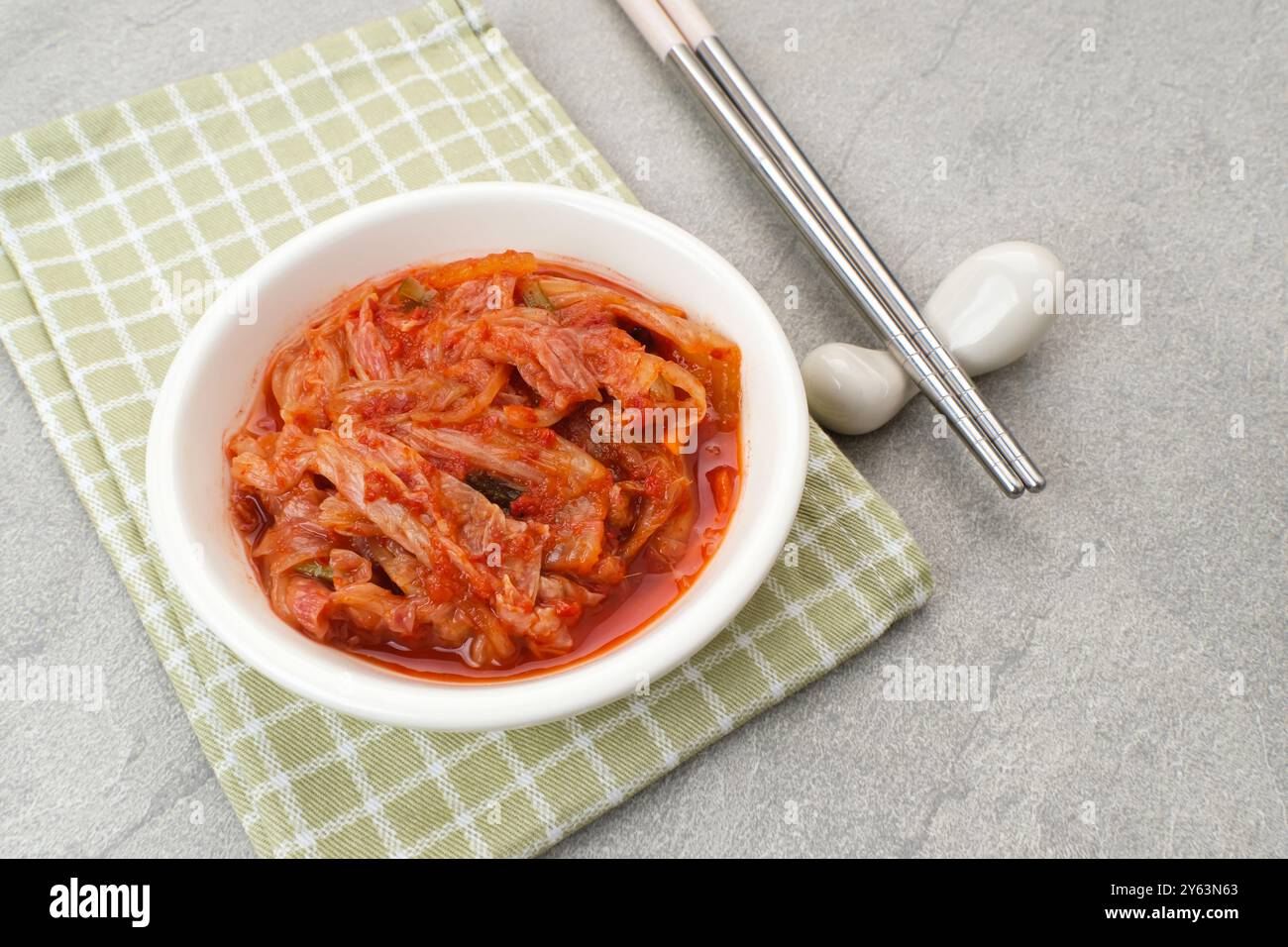 Kimchi or Kimci, a traditional Korean food, pickled fermented ...
