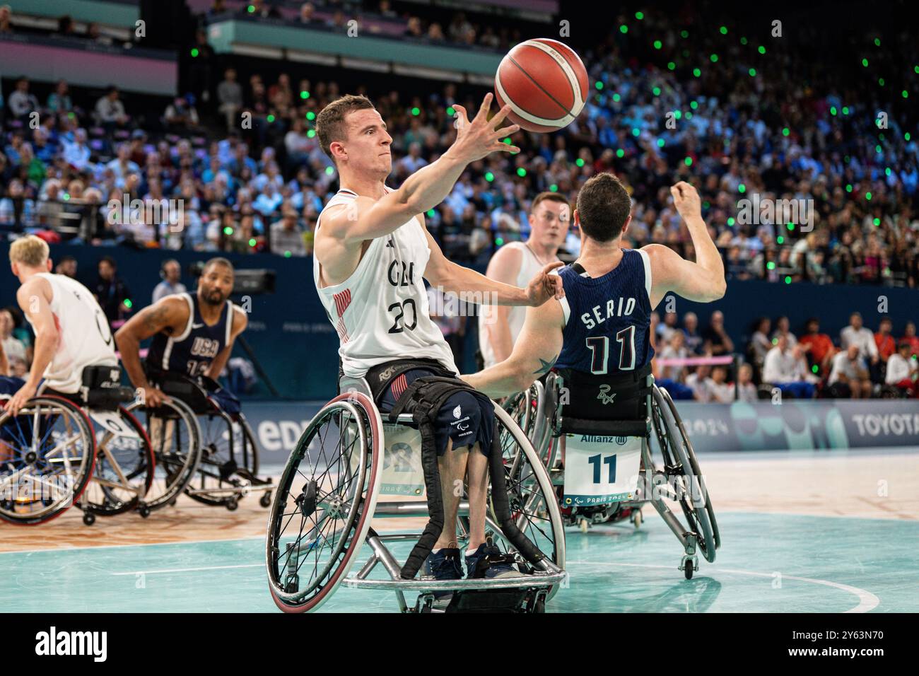 Great Britain Peter Cusack (20) gains possession during the Men’s ...