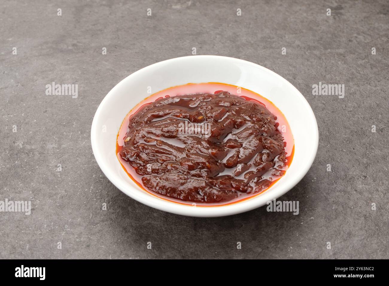 Gochujang, fermented spicy sauce made by mixing coarse rice with ...
