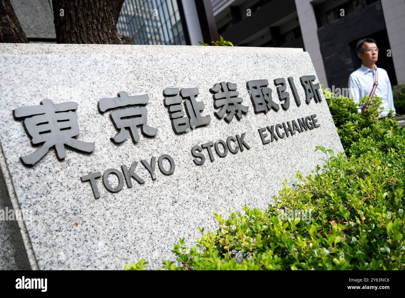 The Tokyo Stock Exchange building is seen Tuesday, Sept. 24, 2024, in ...