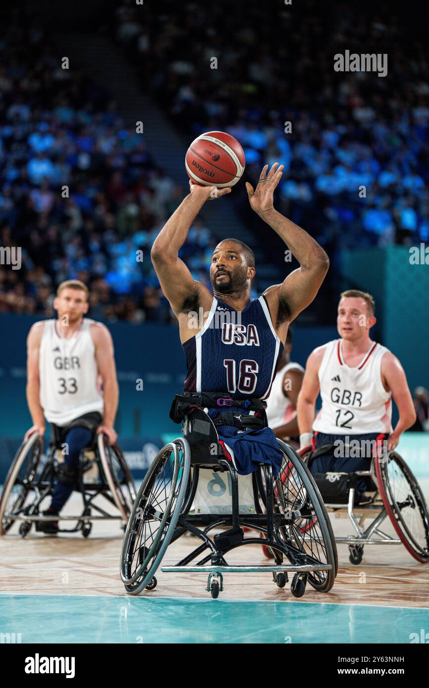 United States Trevon Jenifer (16) shoots a free throw during the Men’s ...