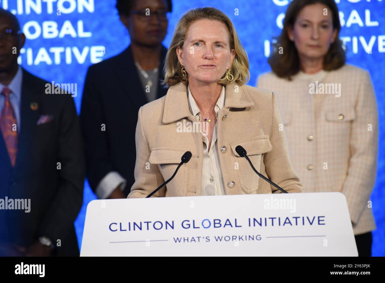 New York, USA. 23rd Sep, 2024. Isobel Coleman attending the Clinton ...