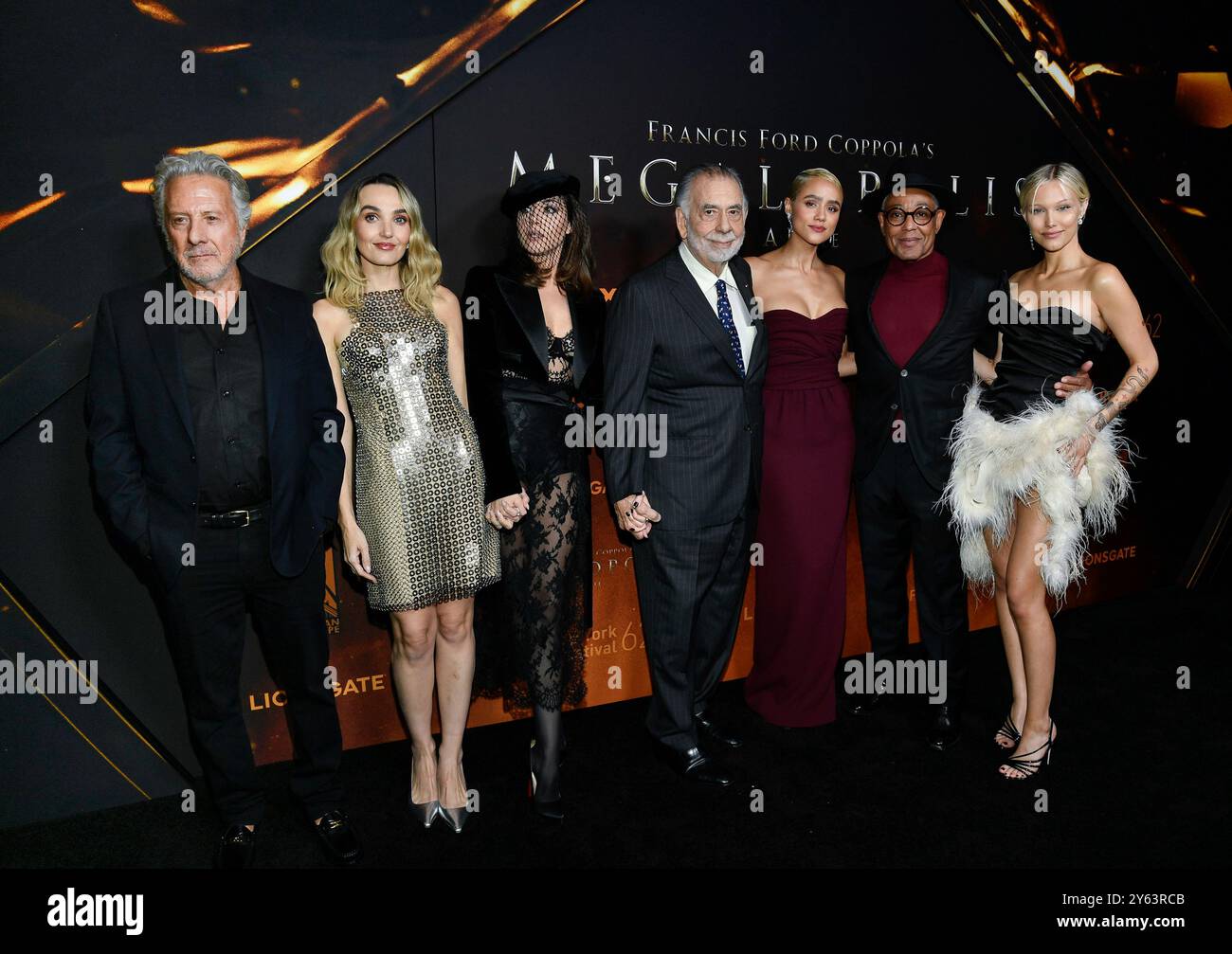 Dustin Hoffman, from left, Chloe Fineman, Aubrey Plaza, Francis Ford Coppola, Nathalie Emmanuel ...