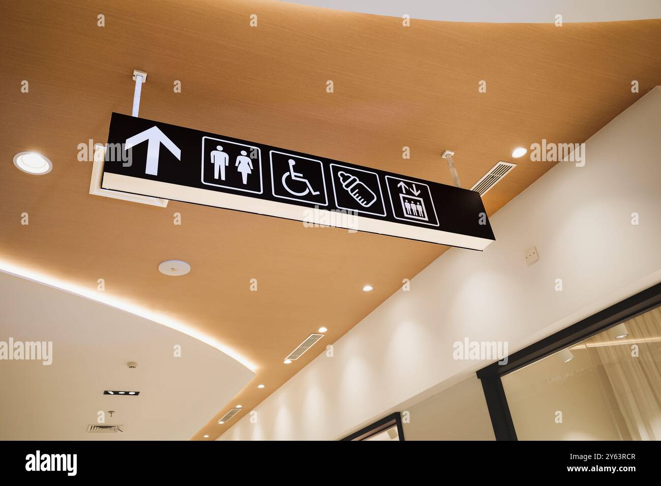 Restroom, Disabled Facility, Nursery Room, and Elevator Directions ...