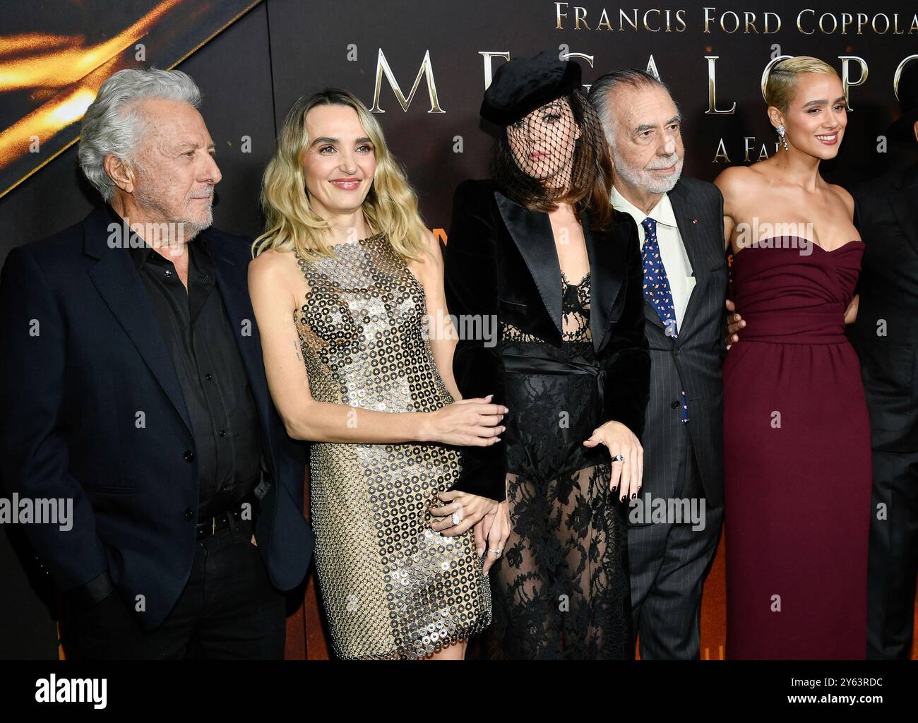 Dustin Hoffman, from left, Chloe Fineman, Aubrey Plaza, Francis Ford Coppola and Nathalie ...