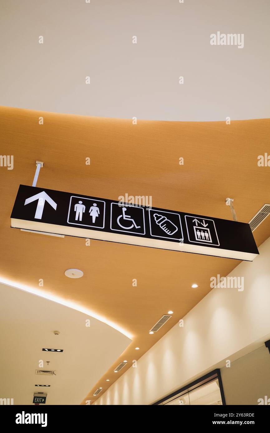 Restroom, Disabled Facility, Nursery Room, and Elevator Directions ...