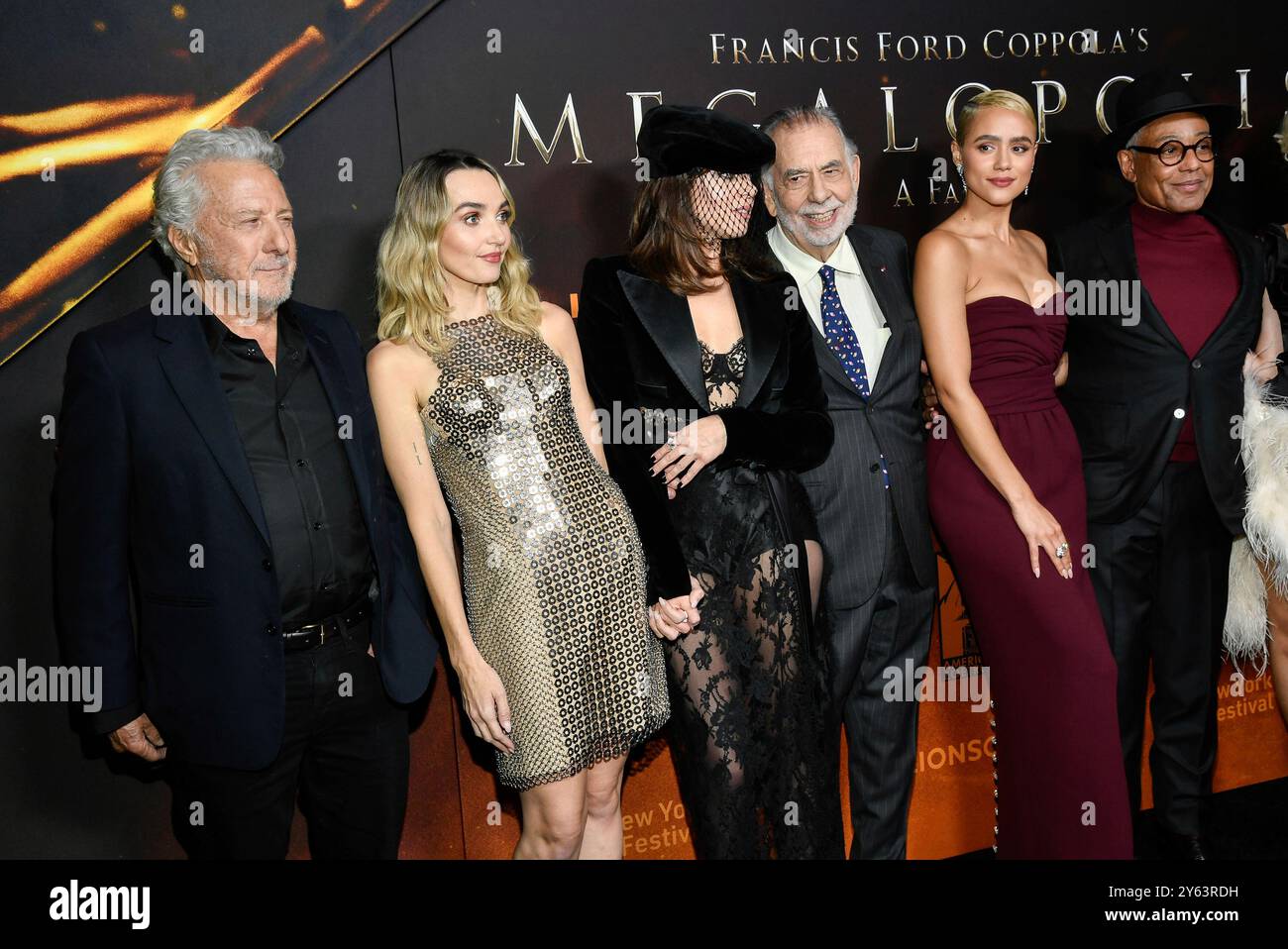 Dustin Hoffman, from left, Chloe Fineman, Aubrey Plaza, Francis Ford Coppola, Nathalie Emmanuel ...