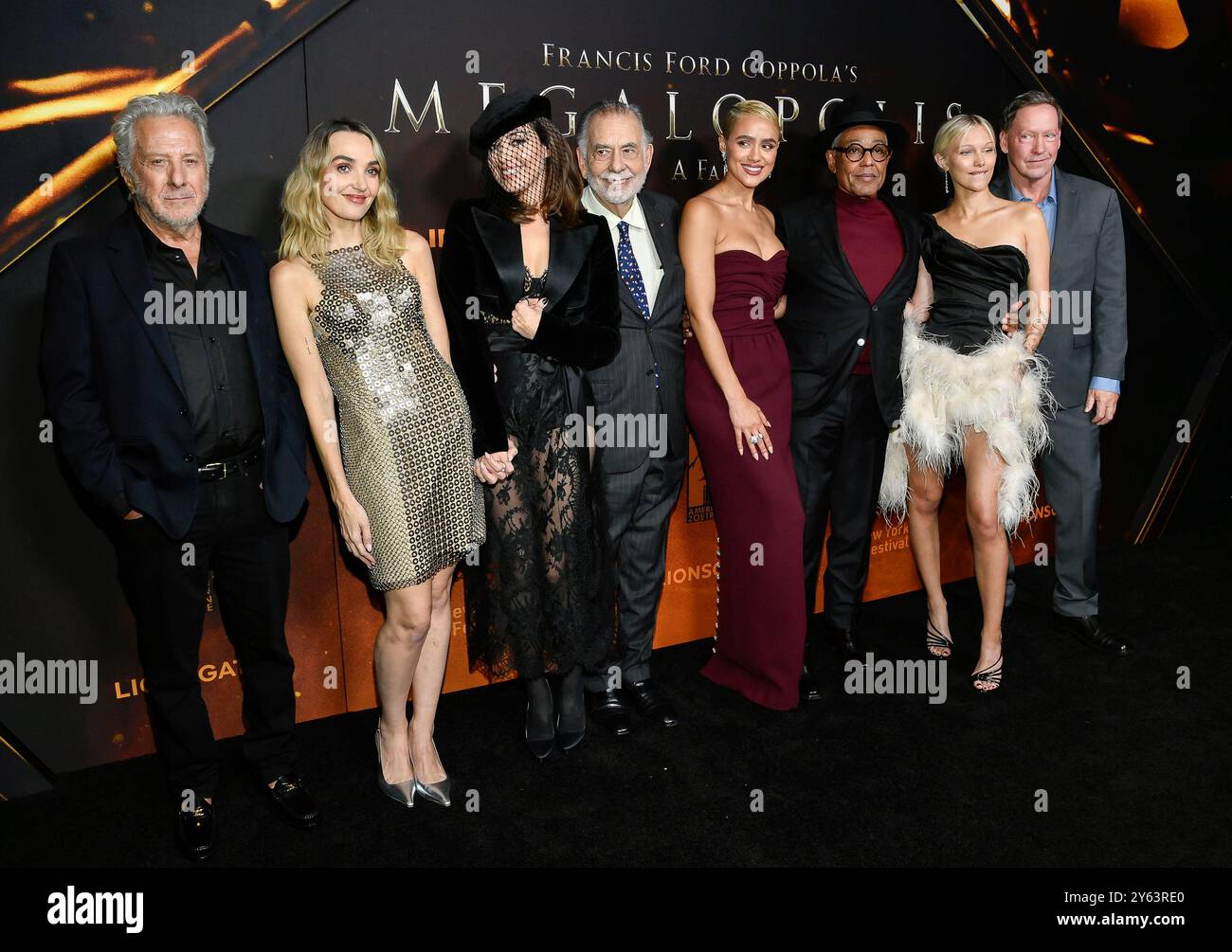 Dustin Hoffman, from left, Chloe Fineman, Aubrey Plaza, Francis Ford Coppola, Nathalie Emmanuel ...