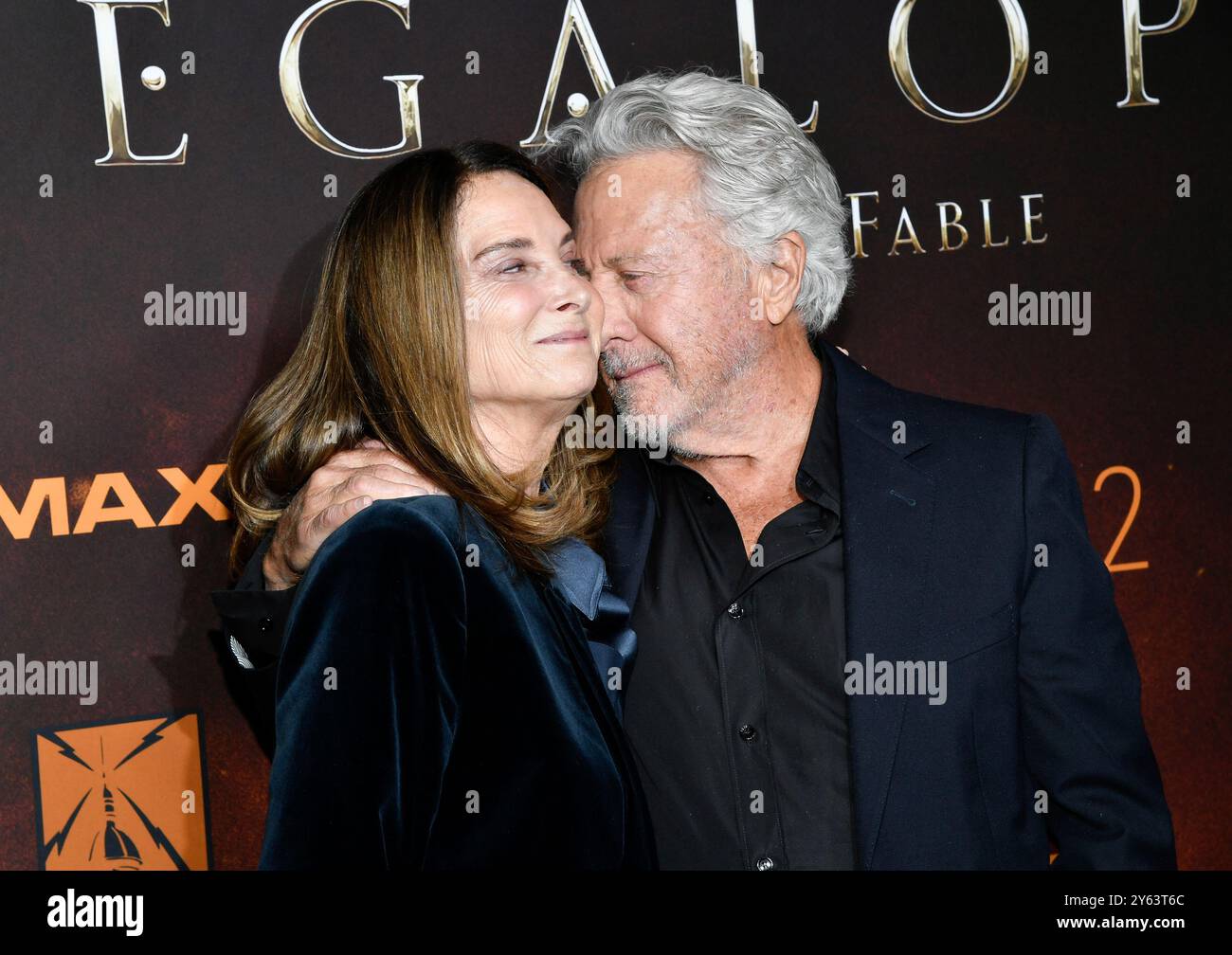 Dustin Hoffman, right, and wife Lisa Hoffman attend the premiere of "Megalopolis" at AMC Lincoln ...