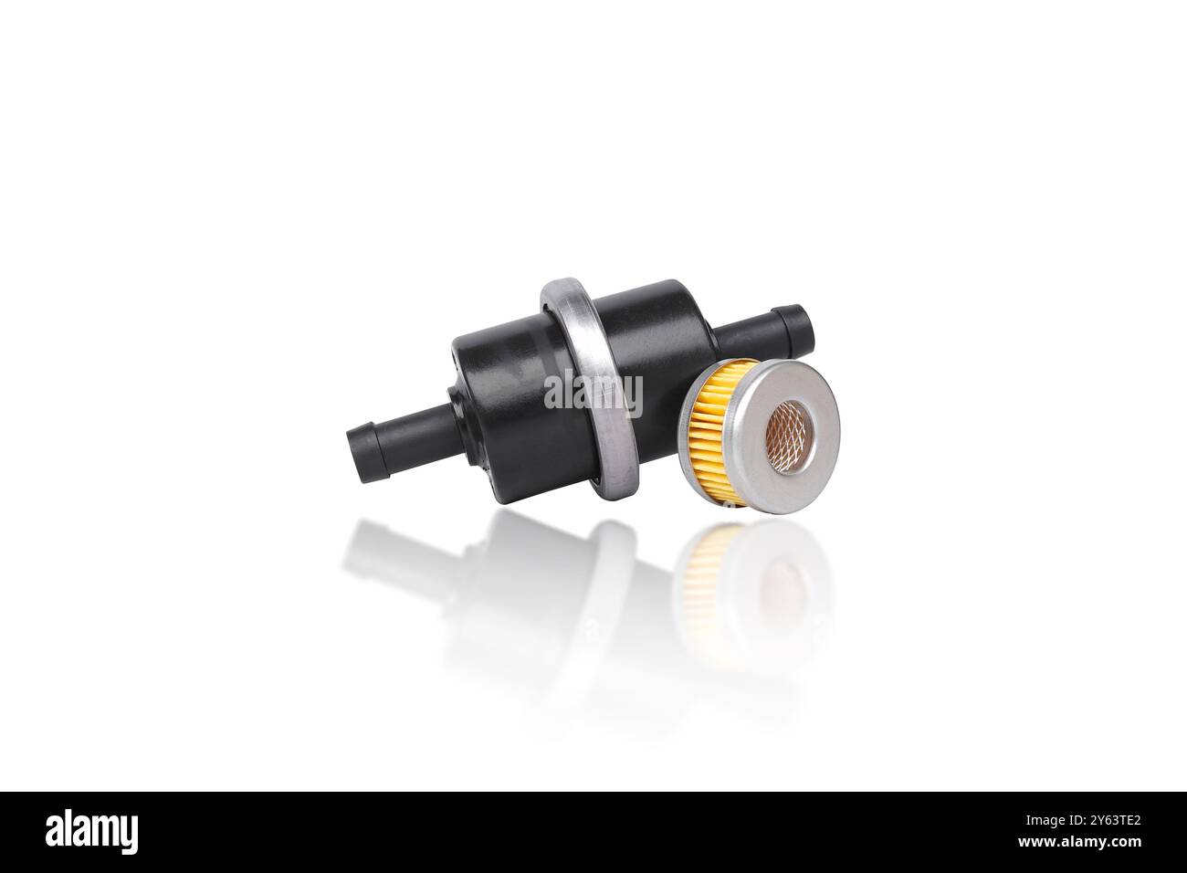 LPG gas filter of car , CNG or NGV gas filter isolated on white ...