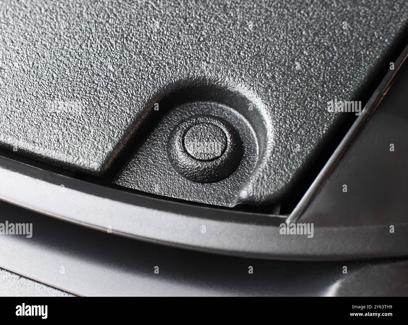 Close up of a plastic fastener clip on car bumper , bumper fastener ...