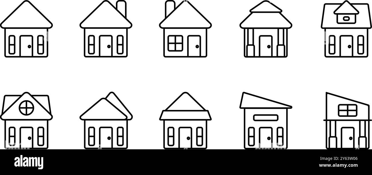 Building outline black hi-res stock photography and images - Alamy