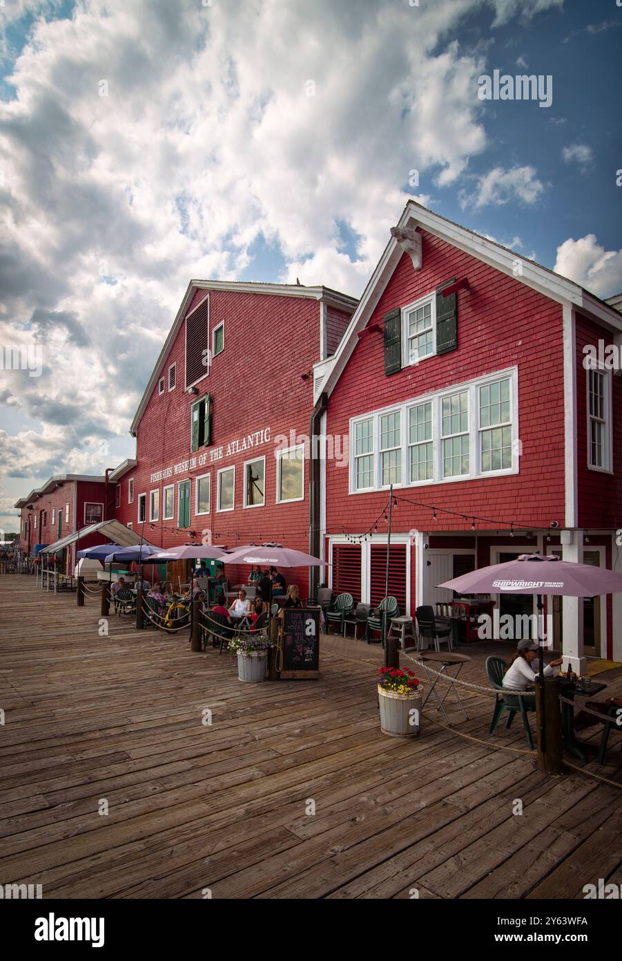 The Fisheries Museum of the Atlantic, center, and the Shipwright ...