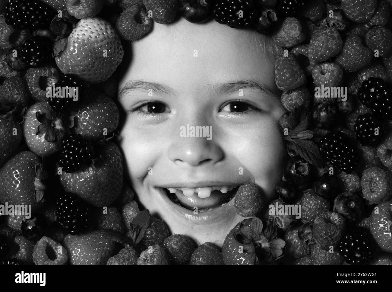 Healthy eating. Strawberry, blueberry, raspberry, blackberry background ...