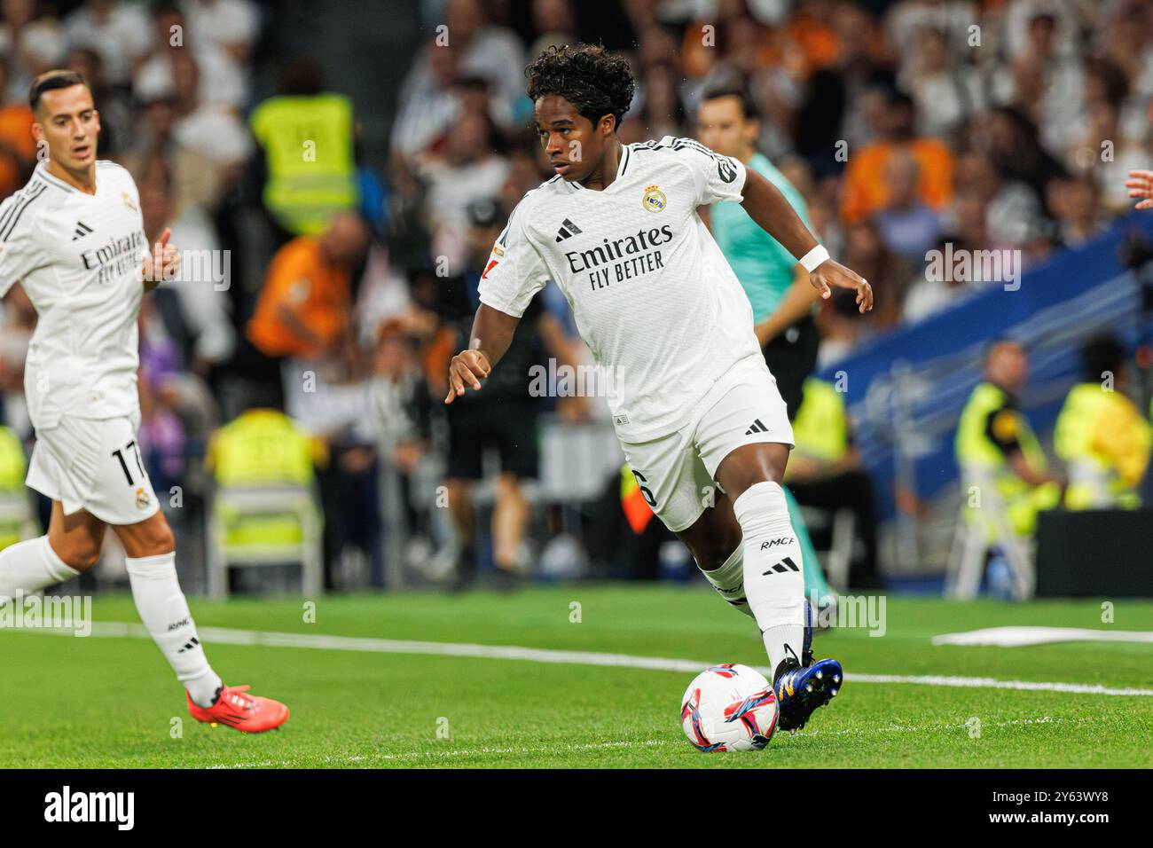 Madrid, Spain. 21st Sep, 2024. Endrick Felipe Moreira de Sousa, known ...