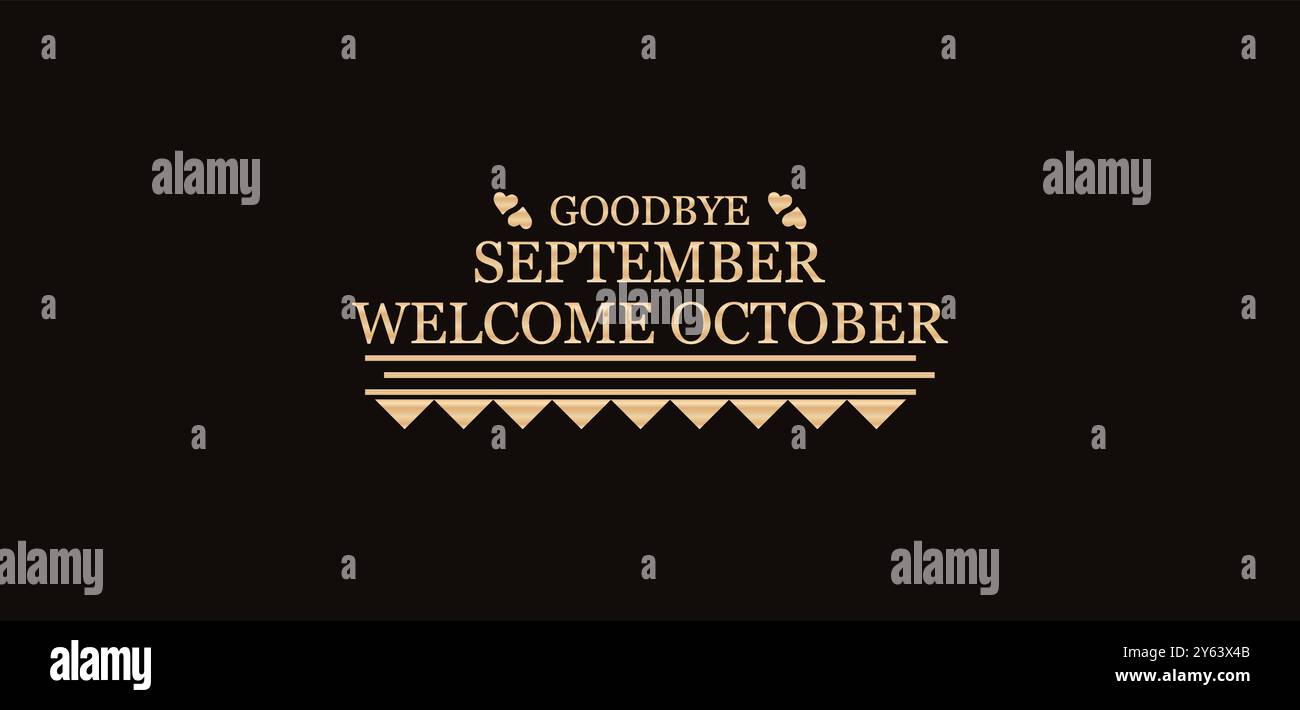 Embracing Change September Farewell October Arrival Stock Vector Image ...