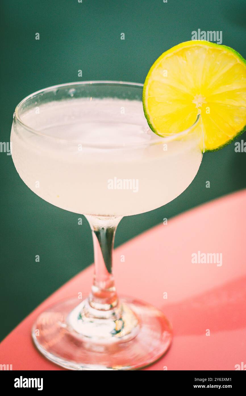 Yuzu Sake Spritz made from Yuzu sake, prosecco and calamansi Stock ...