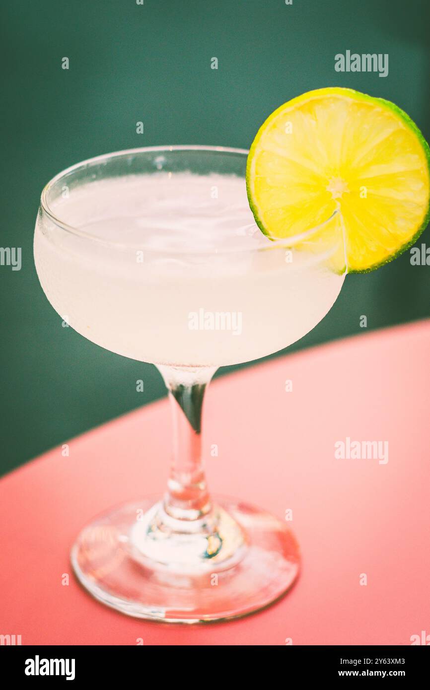 Yuzu Sake Spritz made from Yuzu sake, prosecco and calamansi Stock ...