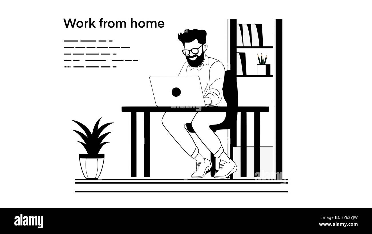 Cartoon desktop computer hi-res stock photography and images - Alamy