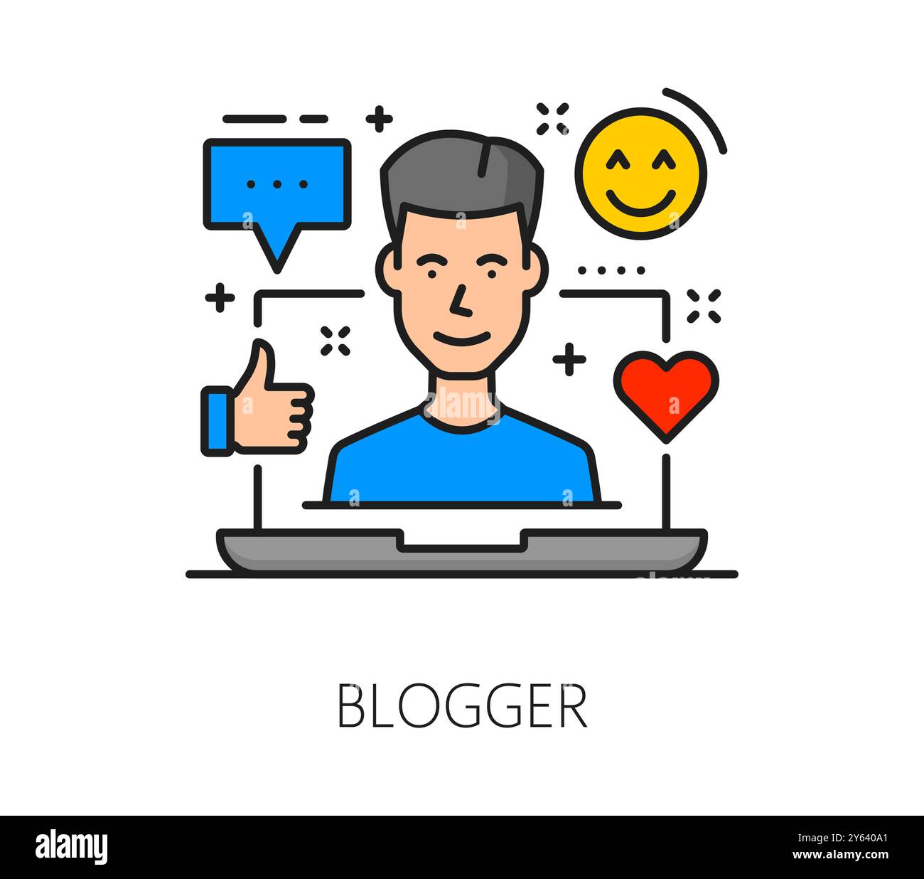 Personal blogging Stock Vector Images - Alamy