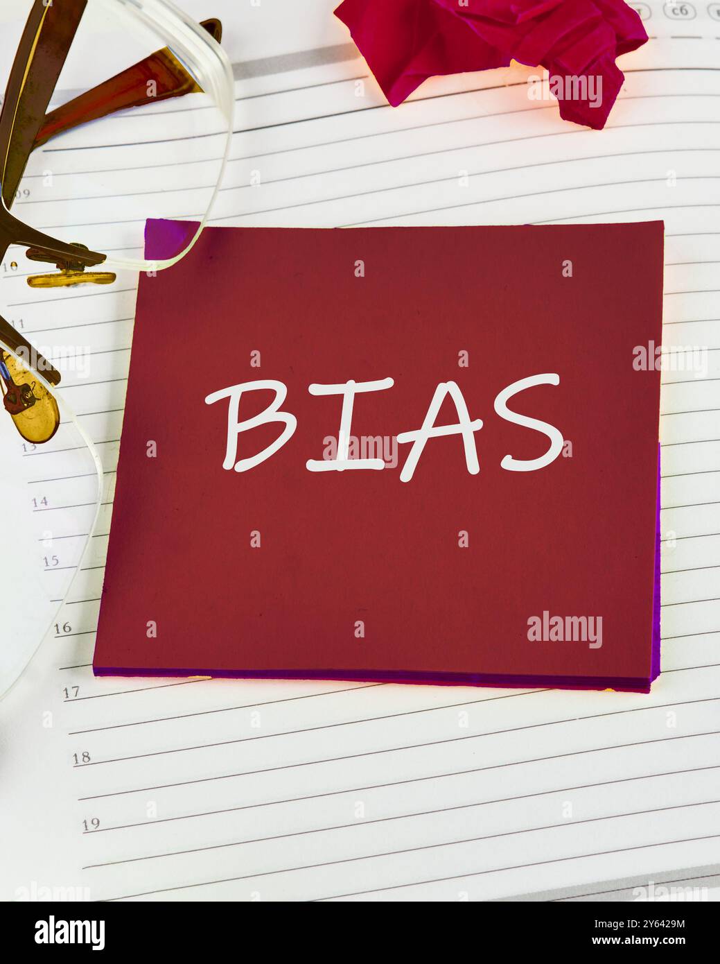 Business bias concept. BIAS on a red sticker on a white background ...