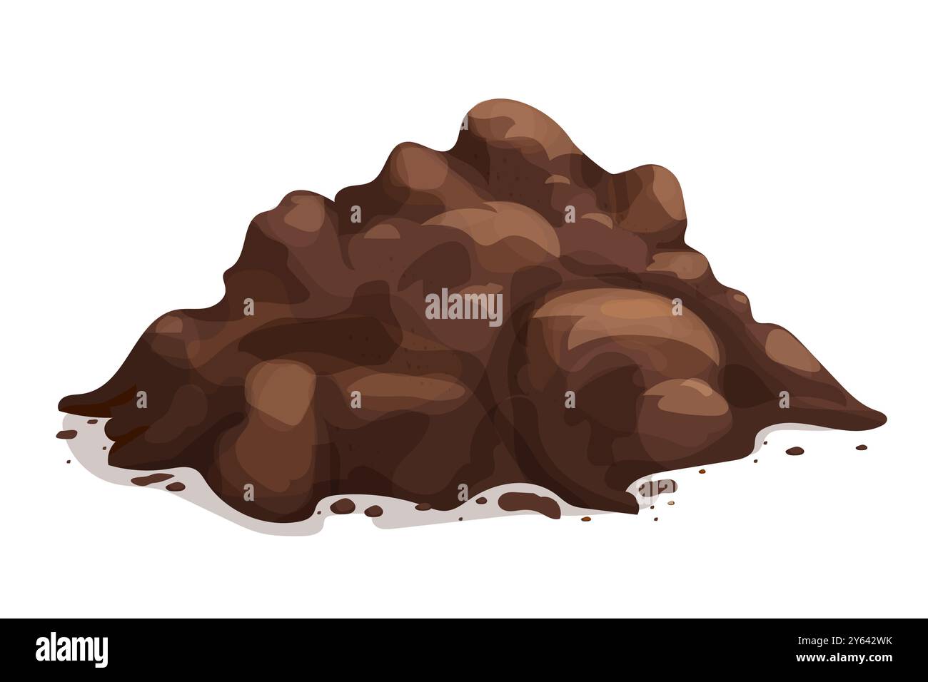 Soil pile, ground heap design element. Organic farming garden compost ...