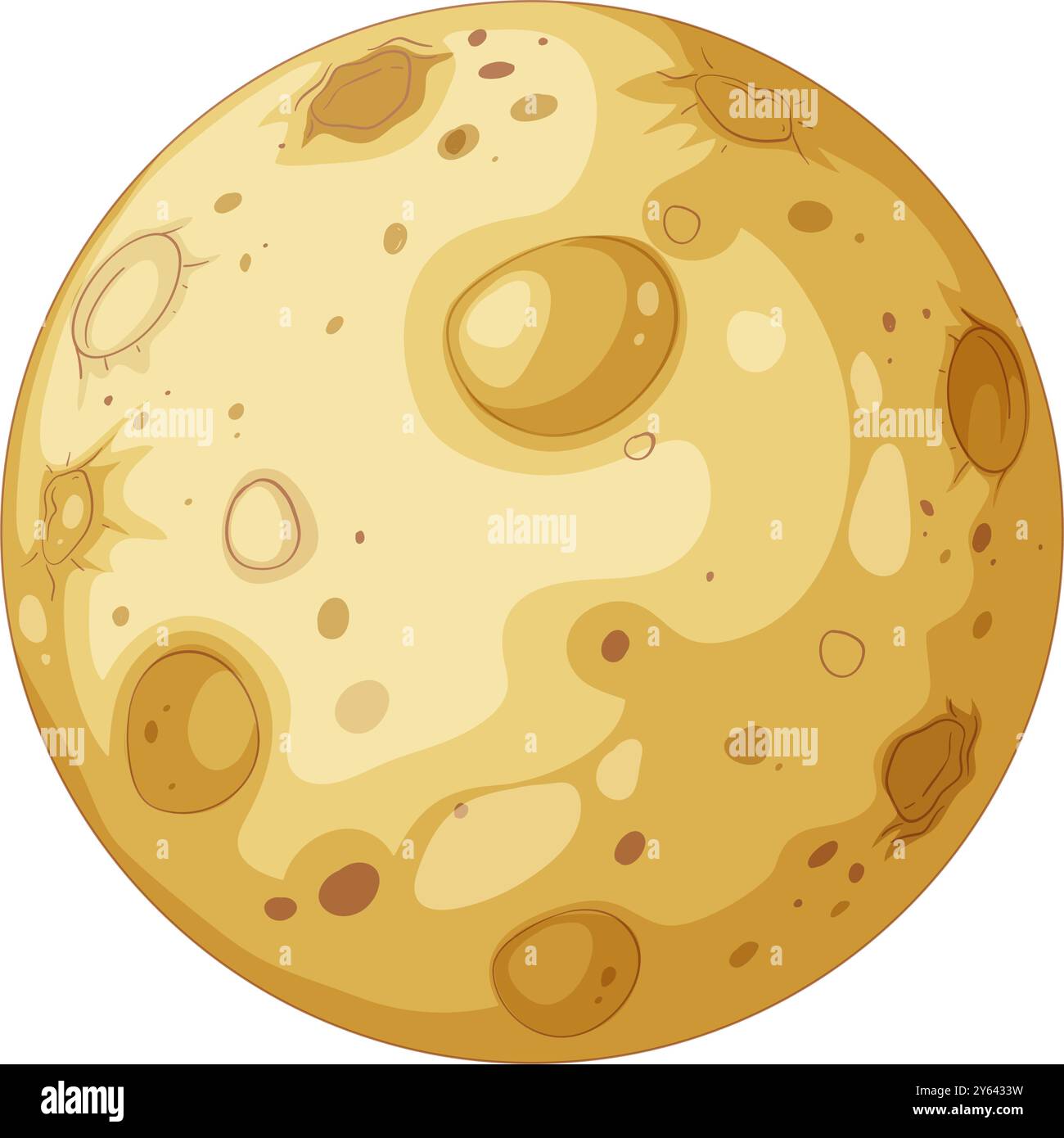 Illustration moon satellite craters Cut Out Stock Images & Pictures - Alamy