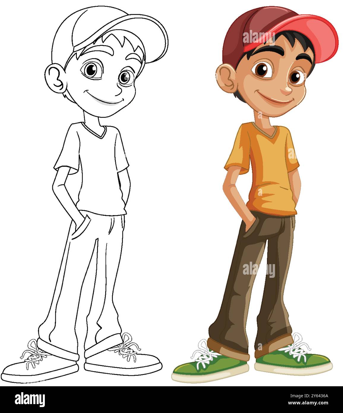 Vector illustration of a smiling Muslim boy Stock Vector Image & Art ...