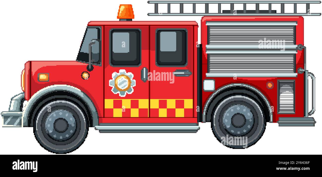 Detailed vector of a fire truck Stock Vector Image & Art - Alamy