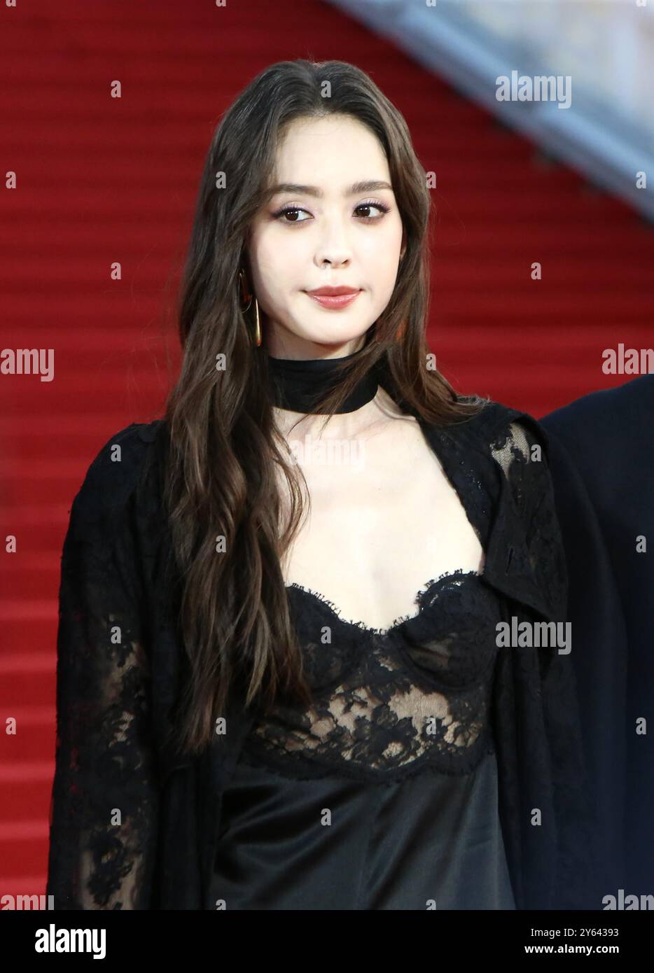 Chinese actress and model Gülnezer Bextiyar takes photos at the 11th ...