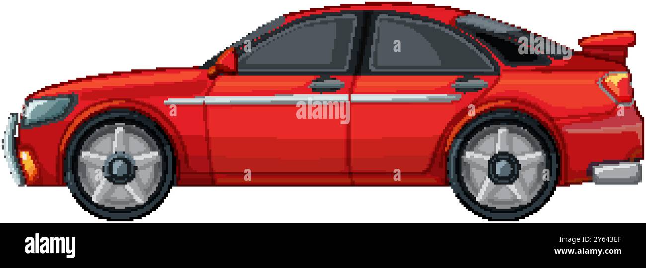 Vector image of a modern red car Stock Vector Image & Art - Alamy