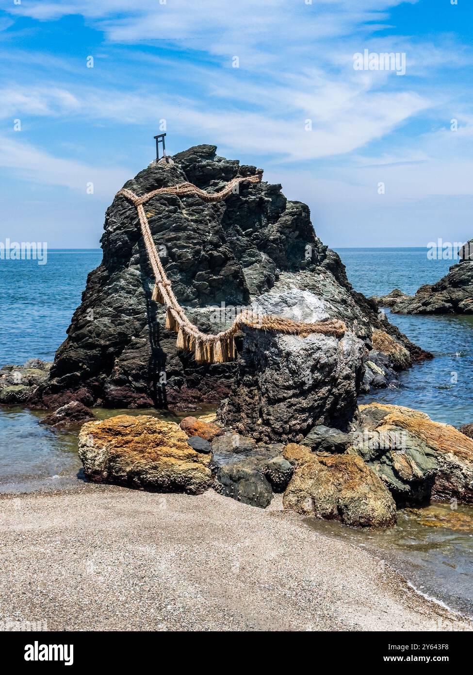 Futami Okitama Shrine, also known as Meoto Iwa Wedded Rocks in Ise, Mie ...