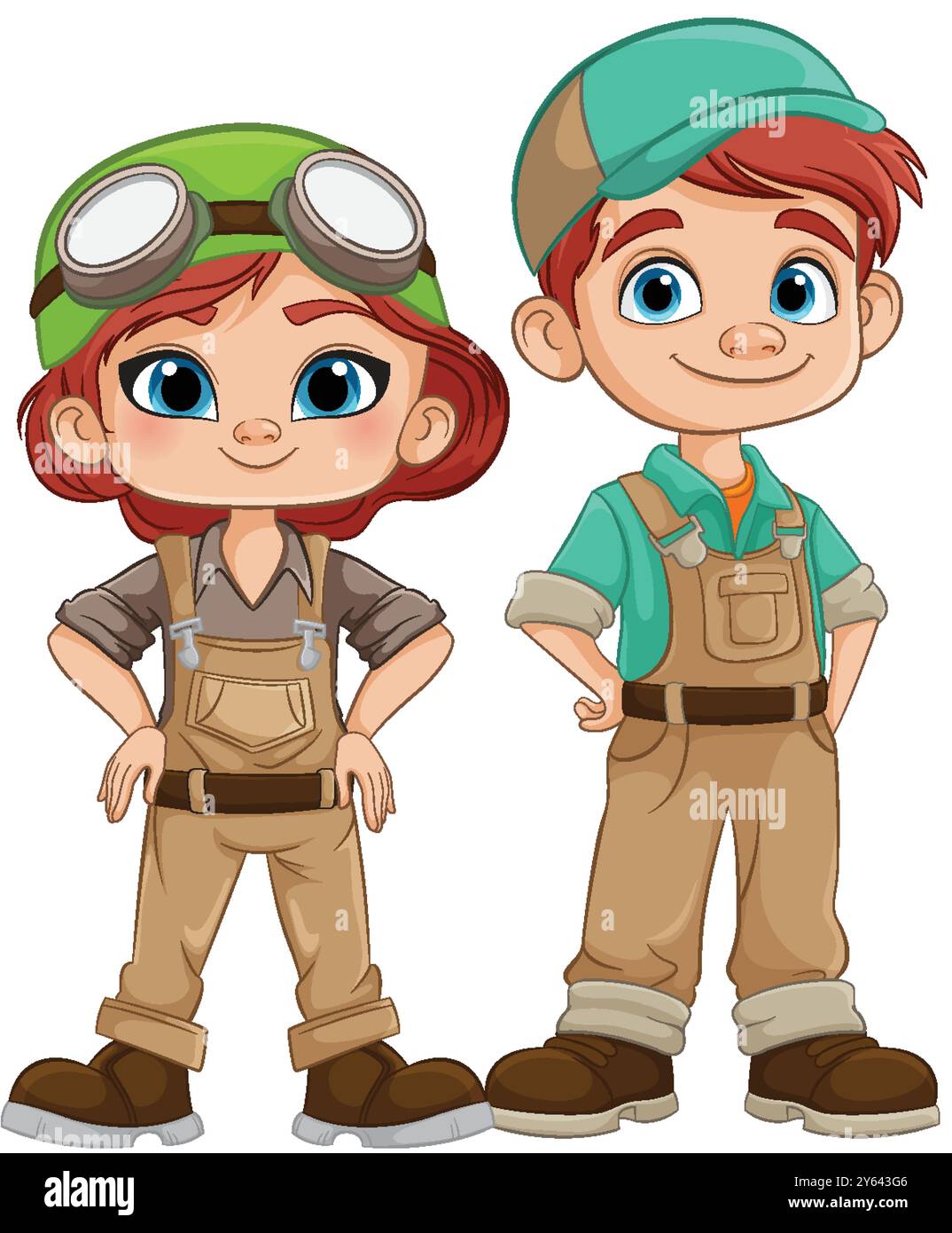 Two kids in work attire smiling Stock Vector Image & Art - Alamy