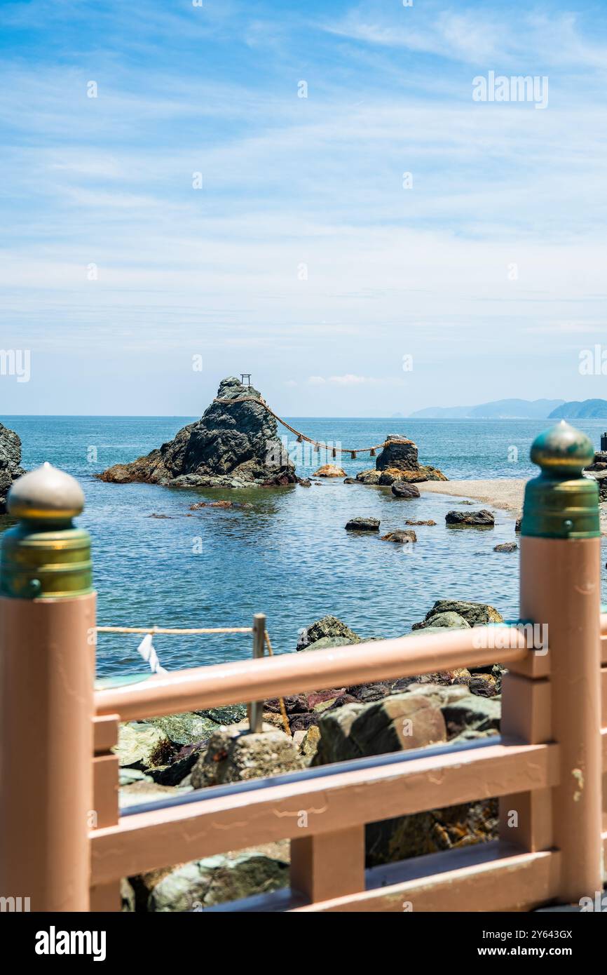 Futami Okitama Shrine, also known as Meoto Iwa Wedded Rocks in Ise, Mie ...