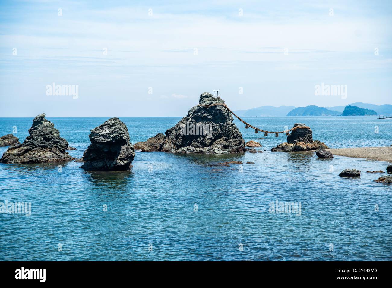 Futami Okitama Shrine, also known as Meoto Iwa Wedded Rocks in Ise, Mie ...