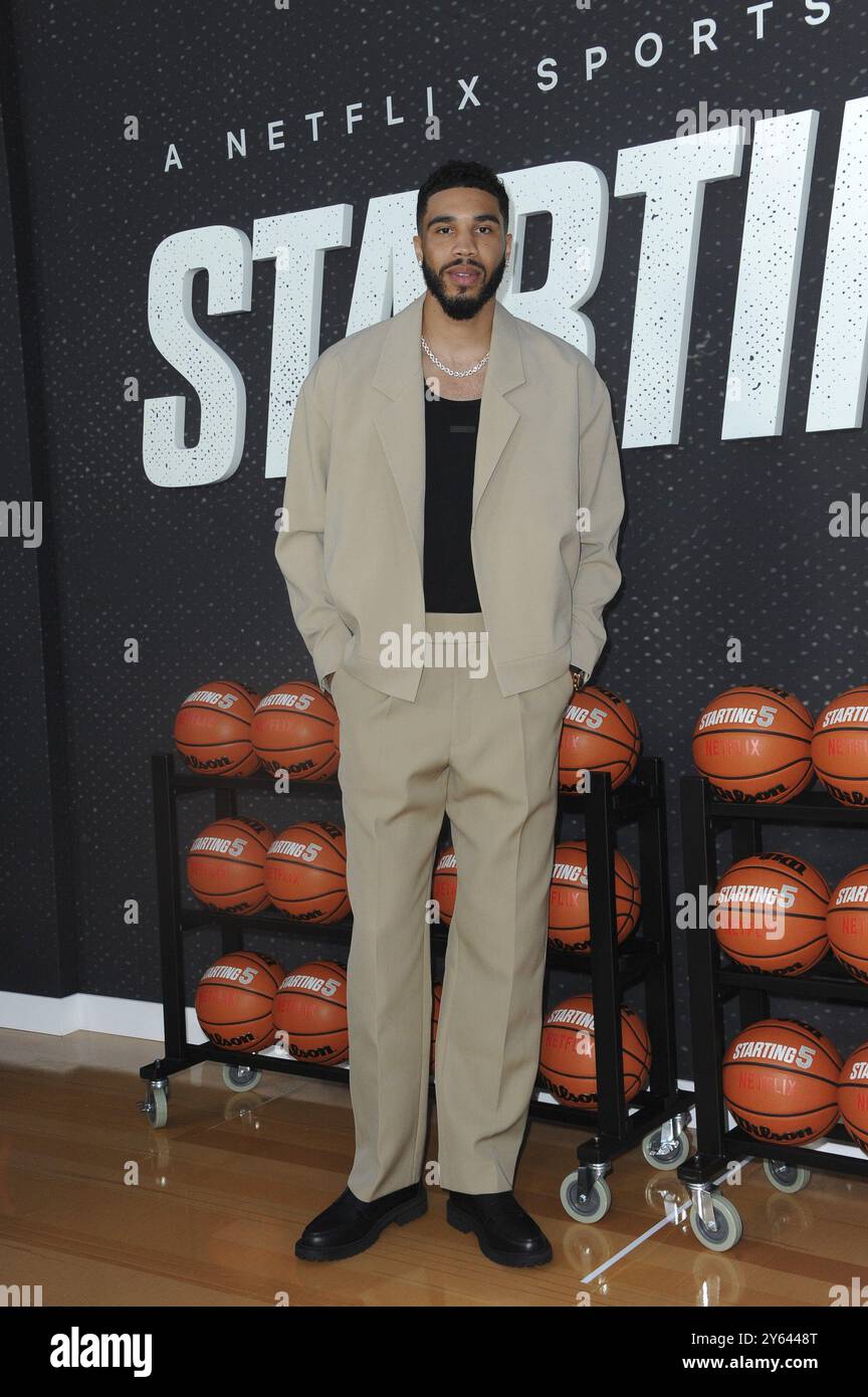 Ca. 23rd Sep, 2024. Jayson Tatum at arrivals for STARTING 5 Premiere ...