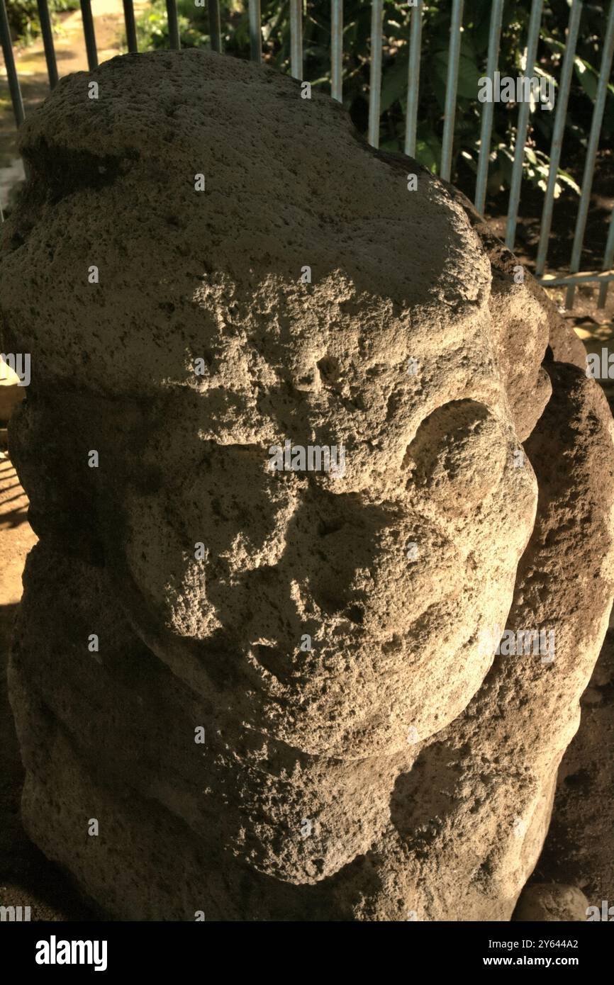 Human-shaped megalithic sculpture in Tegur Wangi village, Pagar Alam ...