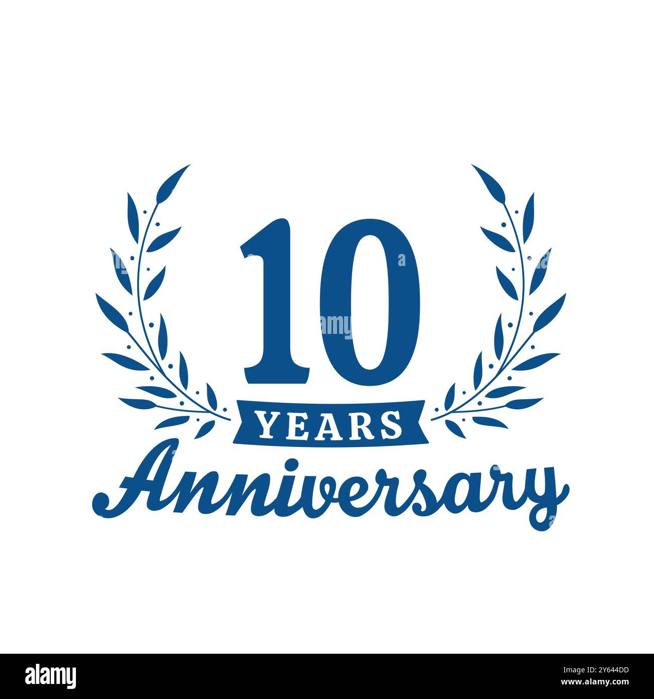 Celebrating 10 years anniversary logo design template. 10th anniversary ...