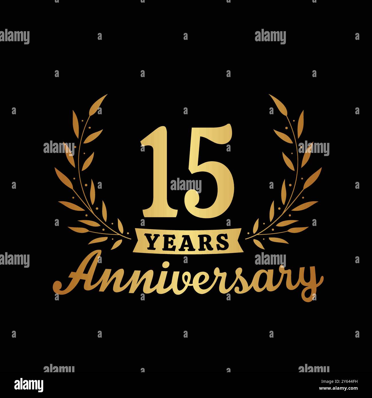 Celebrating 15 years anniversary logo design template. 15th anniversary ...