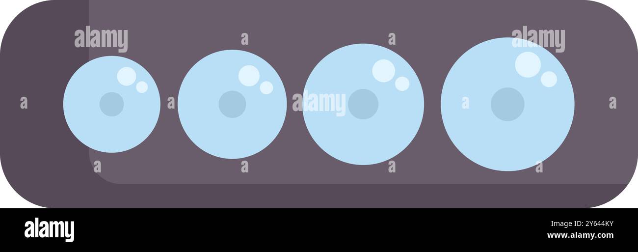 Minimalist loading bar with four out of five bubbles filling up ...