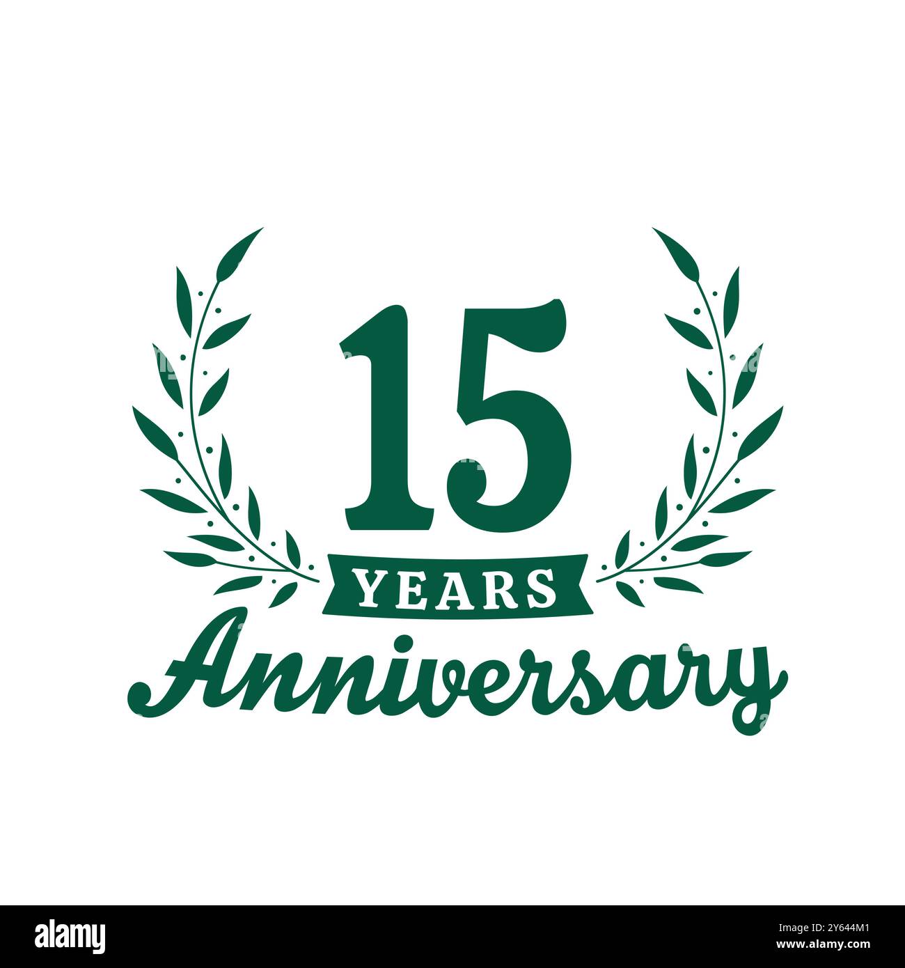 Celebrating 15 years anniversary logo design template. 15th anniversary ...