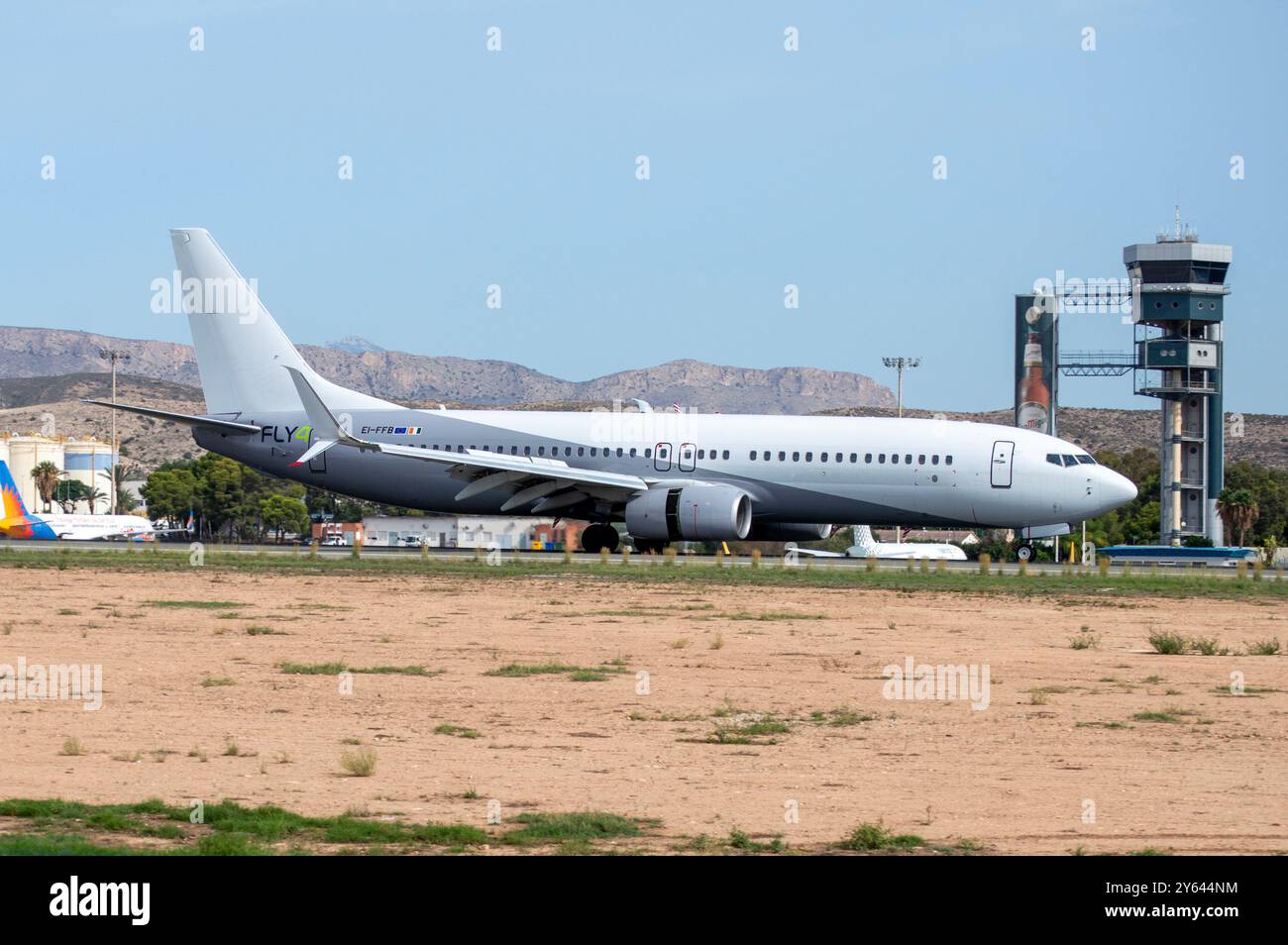 Boeing 737 airliner of the Fly4 Airlines airline taking off from ...