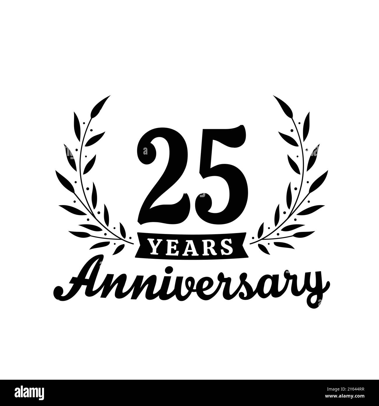 Celebrating 25 years anniversary logo design template. 25th anniversary ...