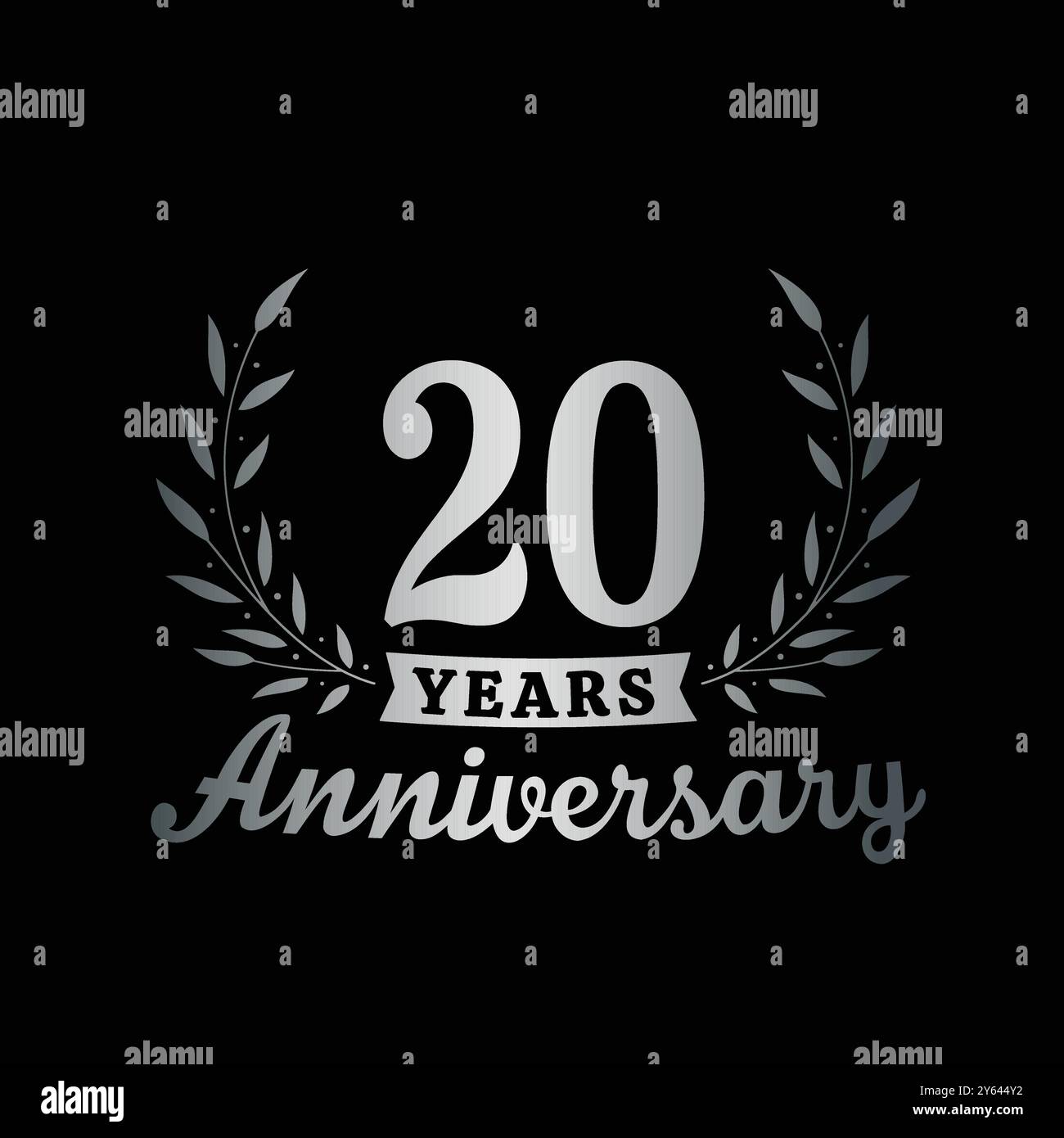 Celebrating 20 years anniversary logo design template. 20th anniversary ...