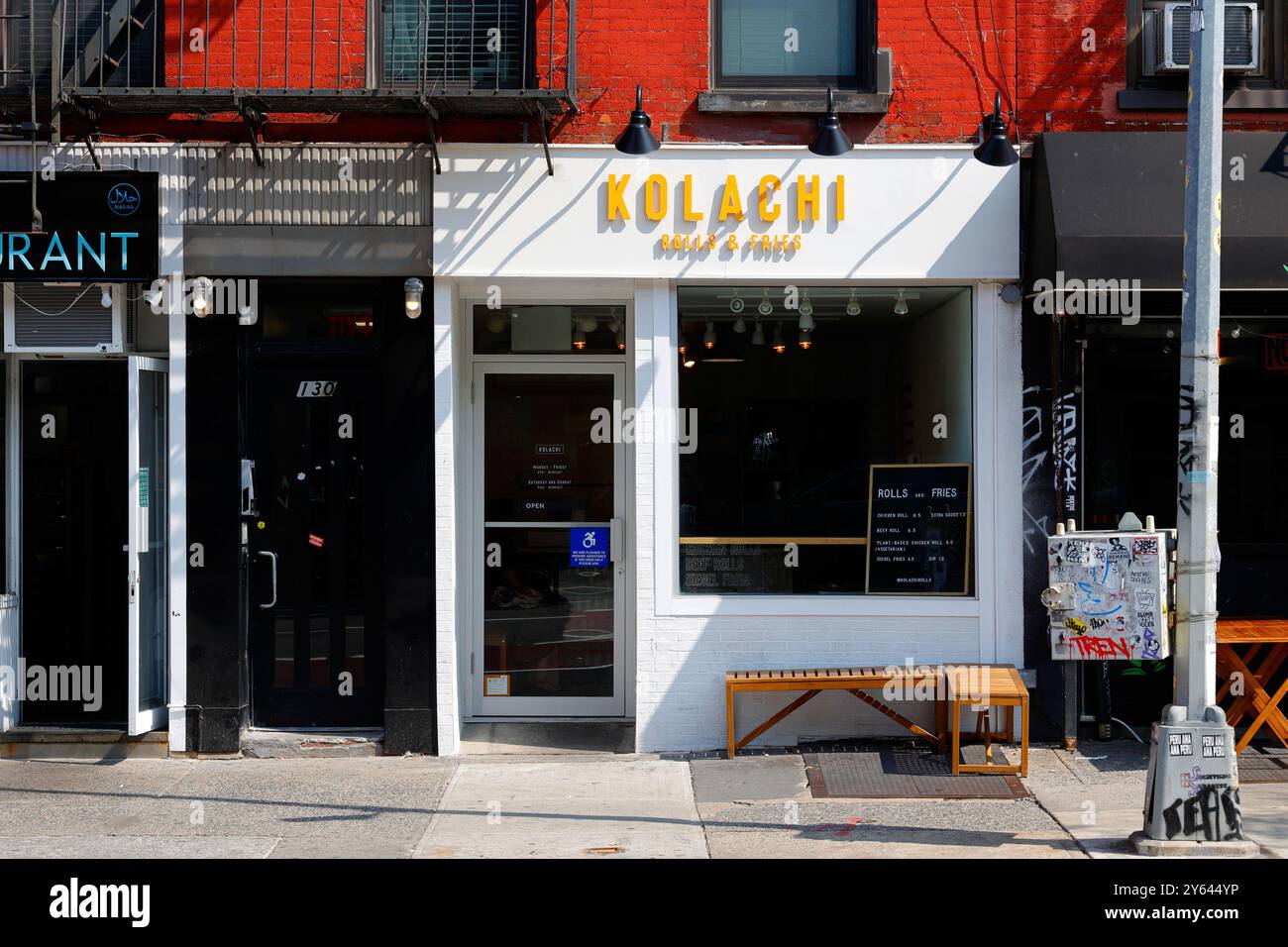 Kolachi, 130 1st Ave, New York. NYC storefront photo of a Pakistani ...