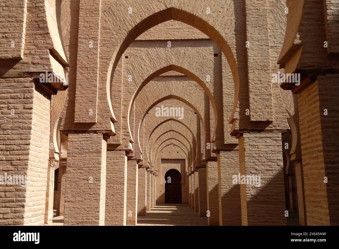 The interior of the Great Mosque of Tinmel is seen in the Atlas ...