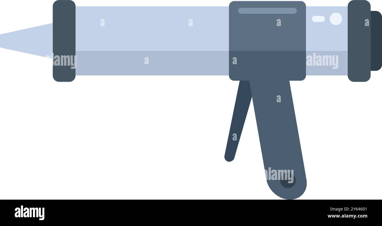 Illustration of a silicone tube gun with plastic handle for ...