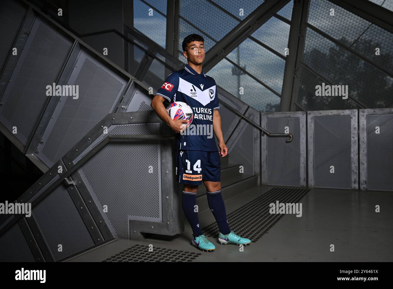 Jordi Valadon of Melbourne Victory poses for a photograph during a ...